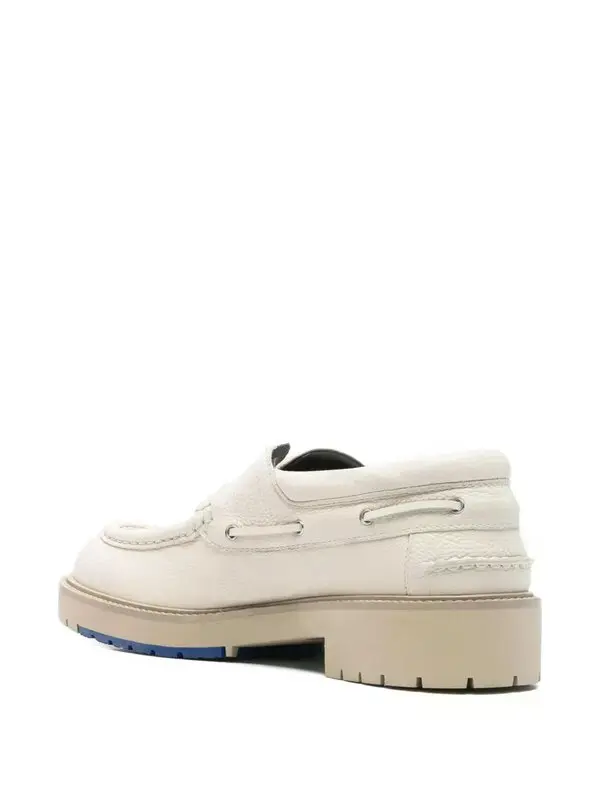Burberry Lace-up Leather Boat Shoes