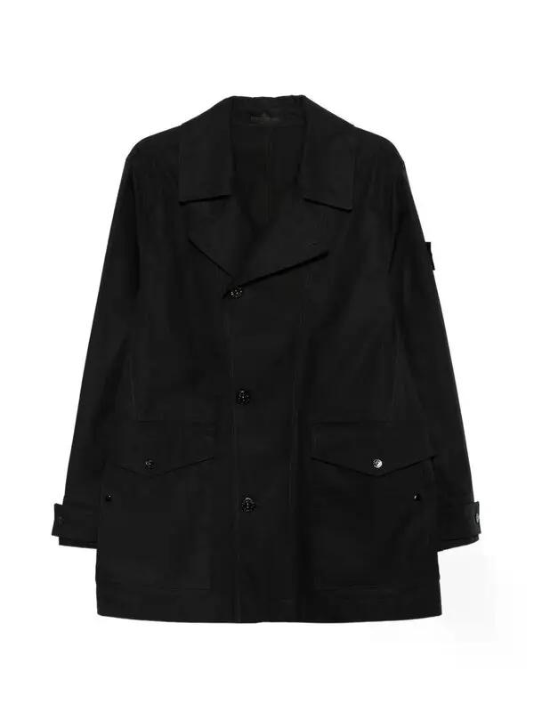 Stone Island Buttoned Pocket Jacket - Black