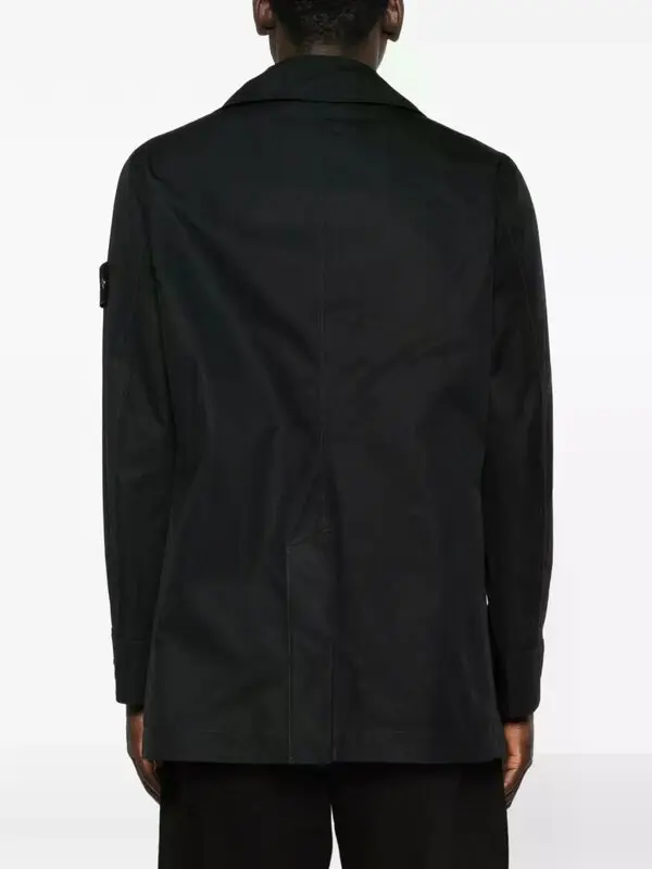Stone Island Buttoned Pocket Jacket - Black