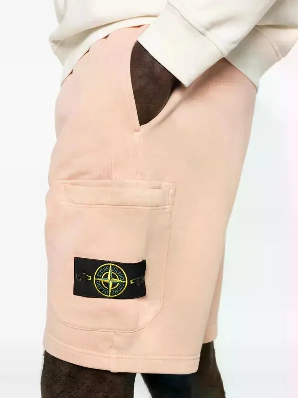Stone Island Drawstring Cargo Shorts - Pink