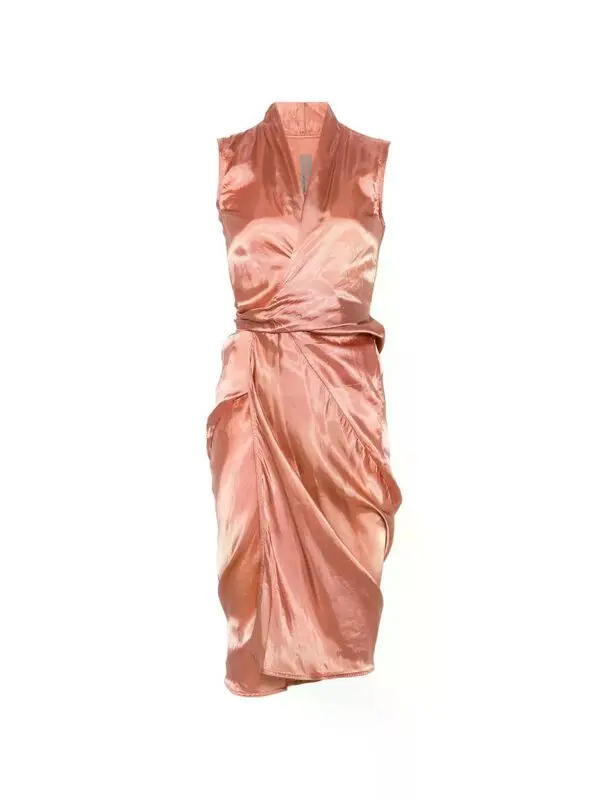 Rick Owens Sleeveless Wrap Midi Dress