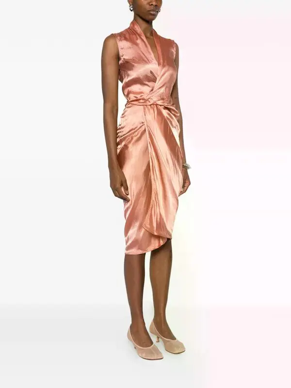 Rick Owens Sleeveless Wrap Midi Dress