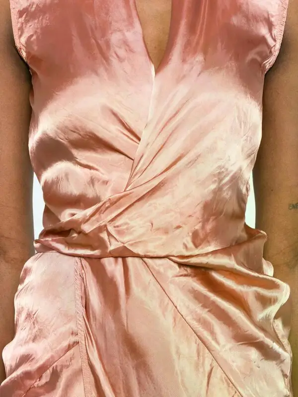 Rick Owens Sleeveless Wrap Midi Dress
