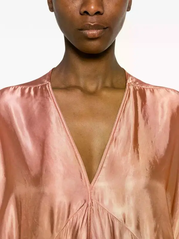 Rick Owens Tommykite V-neck Maxi Dress - Pink