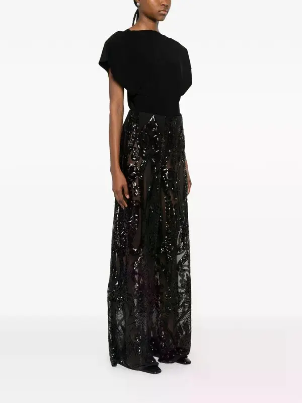 Norma Kamali Embellished Palazzo Pants