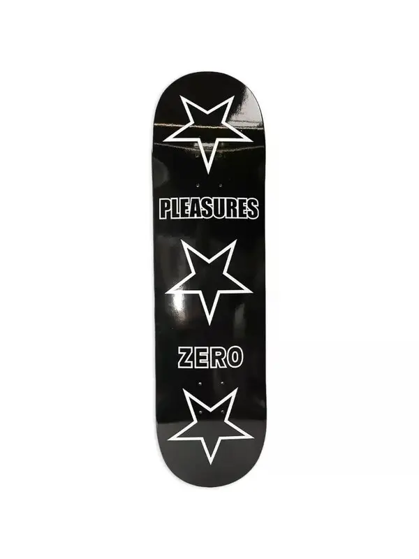 PLEASURES X Zero Skateboards Stars Skateboard Deck - Black