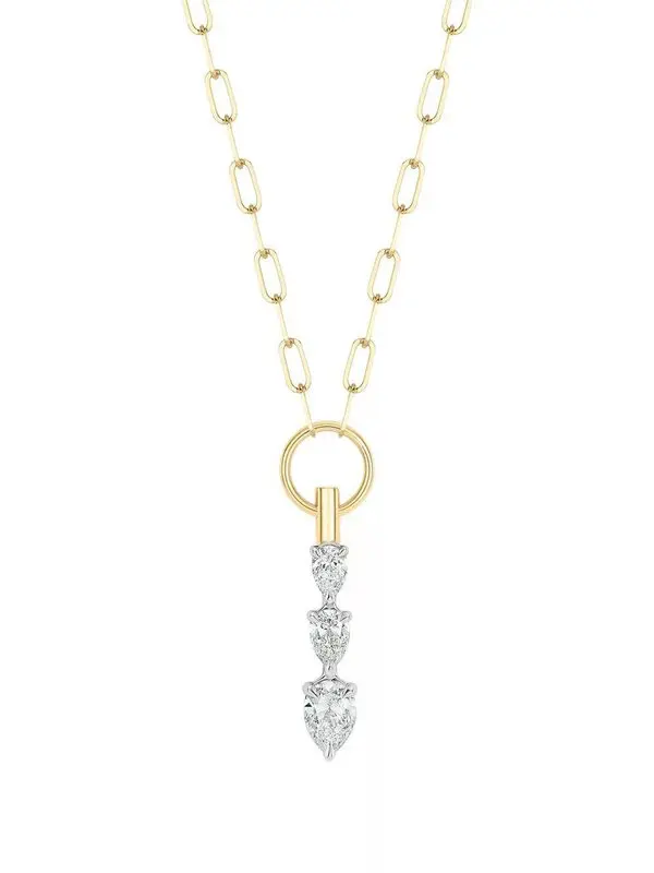 Phillips House 18k Yellow Diamond Pear Pendant Necklace