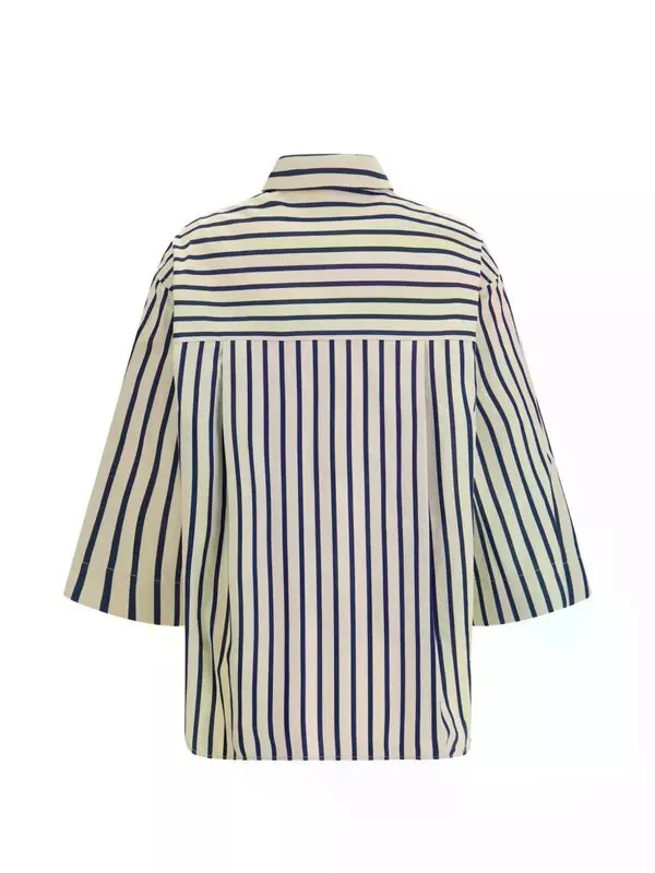 SARA ROKA Striped Pocket Shirt