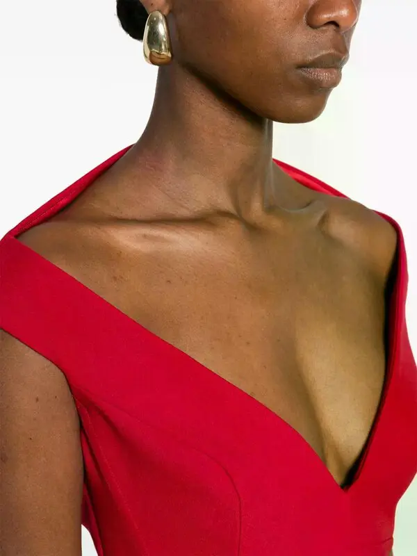 Solace London Monica V-neck Midi Dress