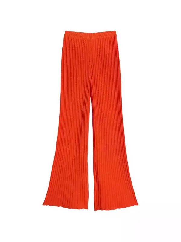 MARGHERITA MACCAPANI Wide Leg Ribbed Trousers