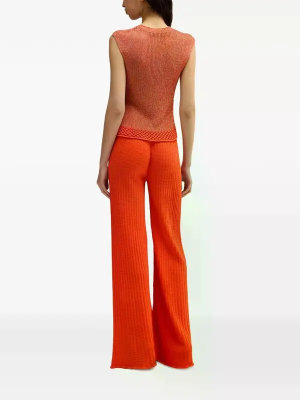 MARGHERITA MACCAPANI Wide Leg Ribbed Trousers