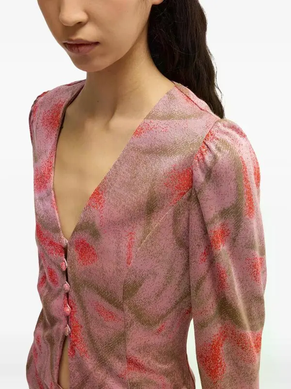 MARGHERITA MACCAPANI Printed V-neck Jacket