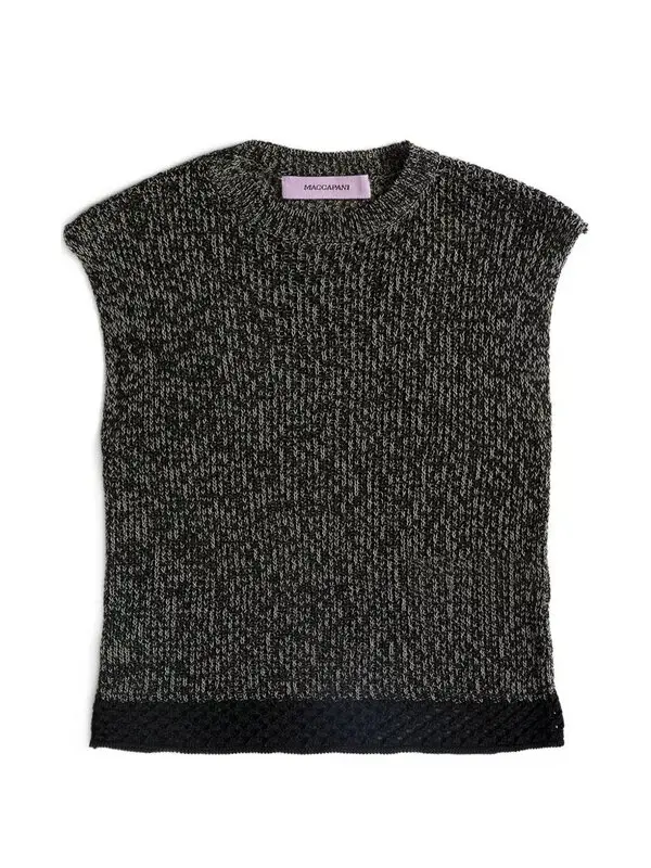 MARGHERITA MACCAPANI Giuly Textured Sleeveless Top - Black