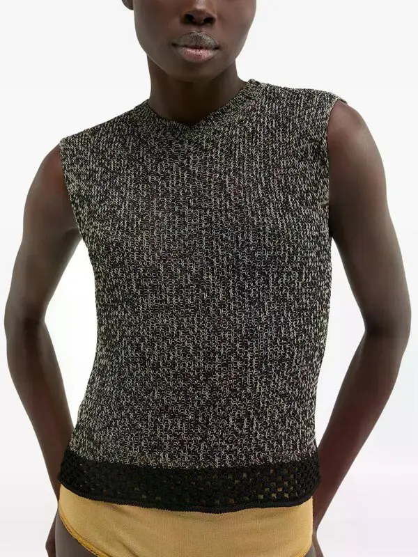 MARGHERITA MACCAPANI Giuly Textured Sleeveless Top - Black