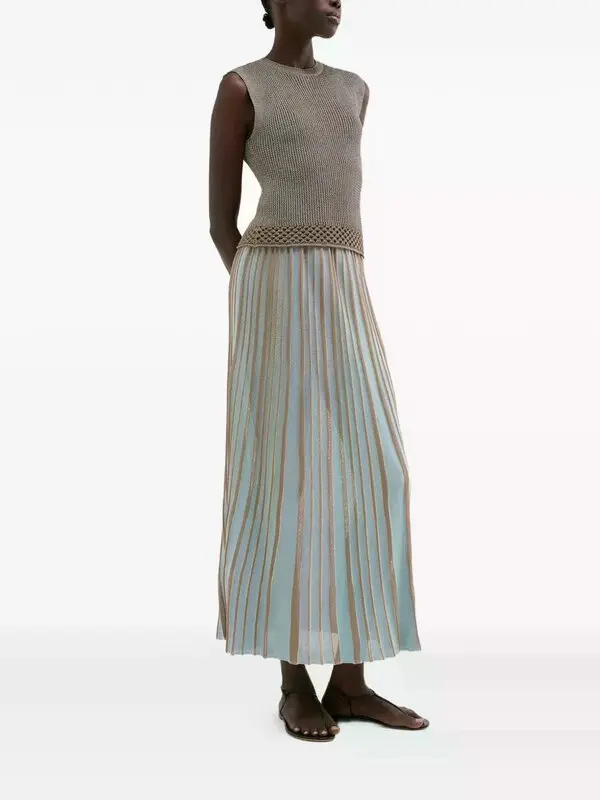MARGHERITA MACCAPANI Giuly Round-neck Top - Grey