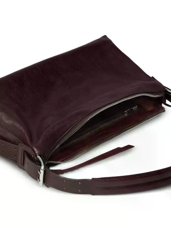 Lemaire Leather Belted Baguette Shoulder Bag - Brown | Editorialist