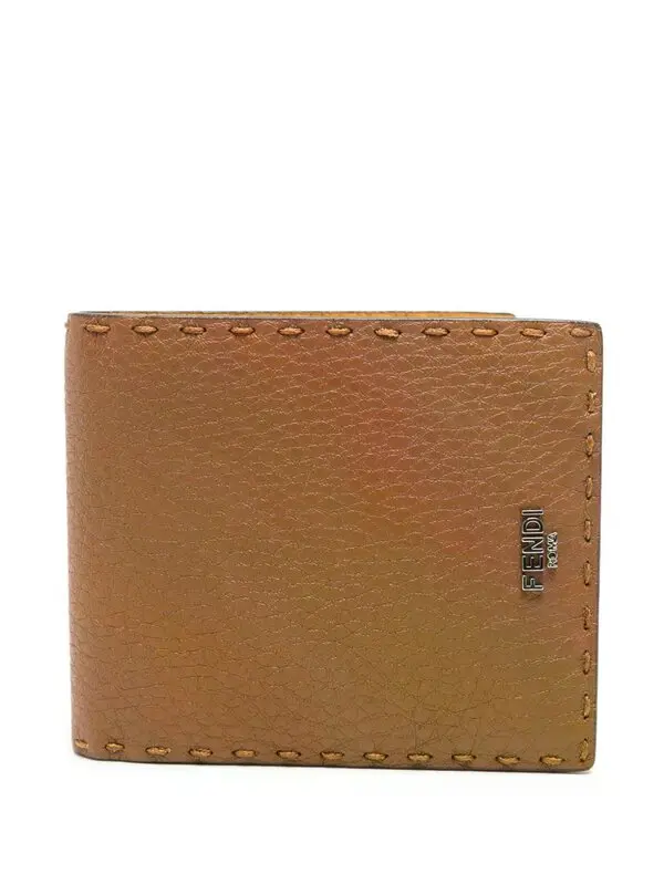 Fendi Selleria Stitching Wallet - Brown