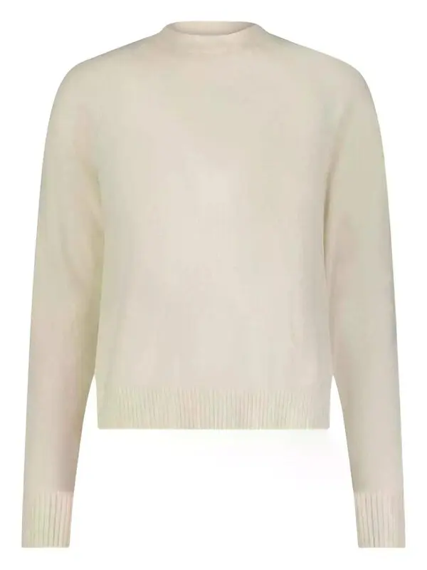 Minnie Rose Crew-neck Cashmere Sweater - White