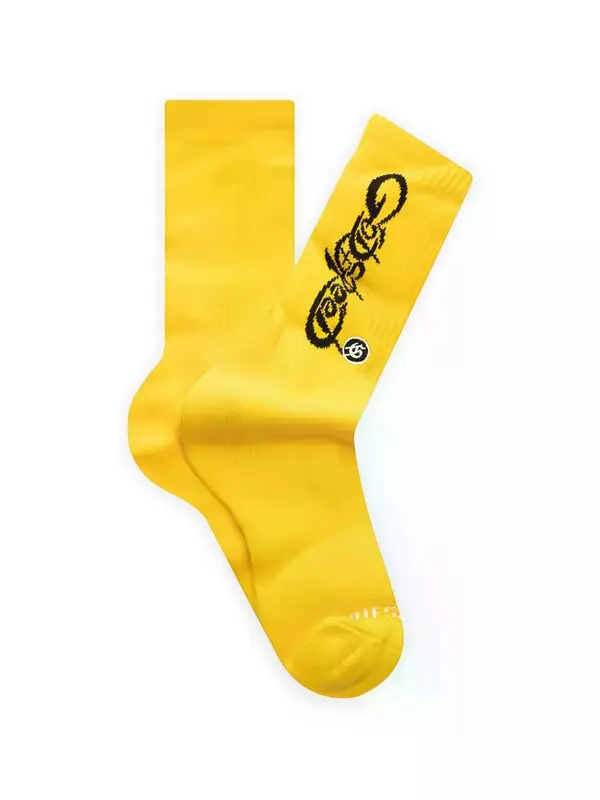 GODSPEED Logo-intarsia Crew Socks - Yellow
