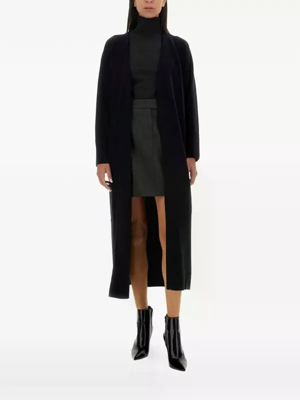 Max Mara Belted Jersey Coat - Blue