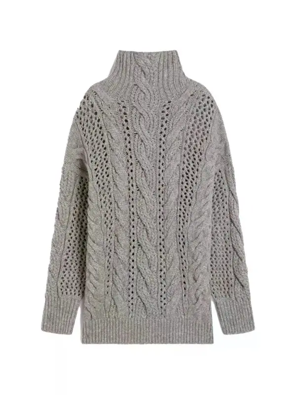 Sportmax Cable-knit Oversized Sweater - Grey