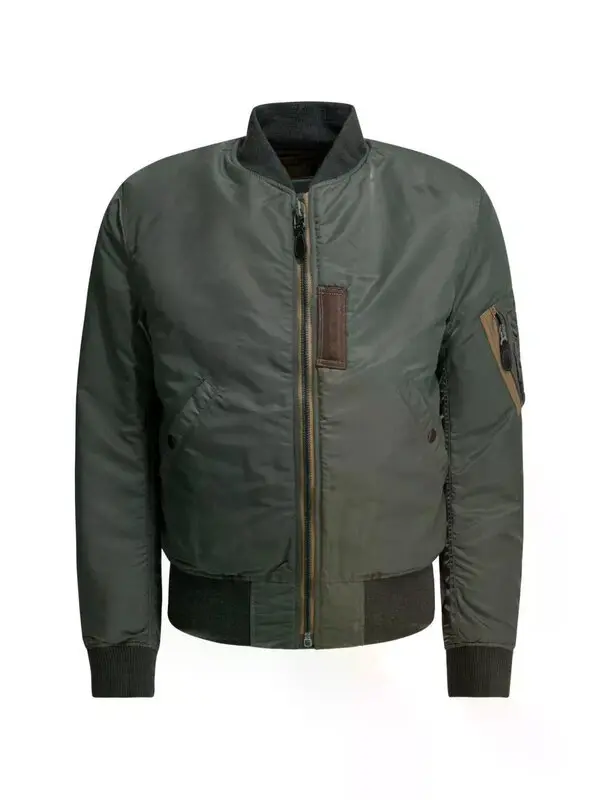 BUZZ RICKSON'S Zip-fastening Bomber Jacket - Green