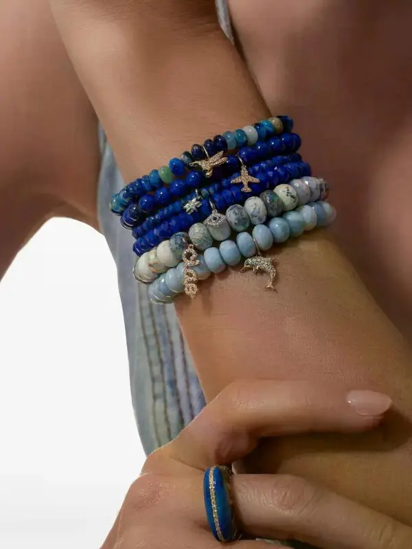 SYDNEY EVAN 14k Yellow Diamond And Lapis Lazuli Bracelet