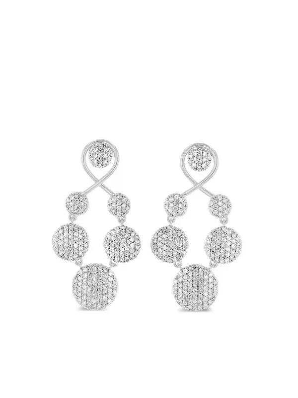 Phillips House 14k White Gold Infinity Diamond Earrings - Silver