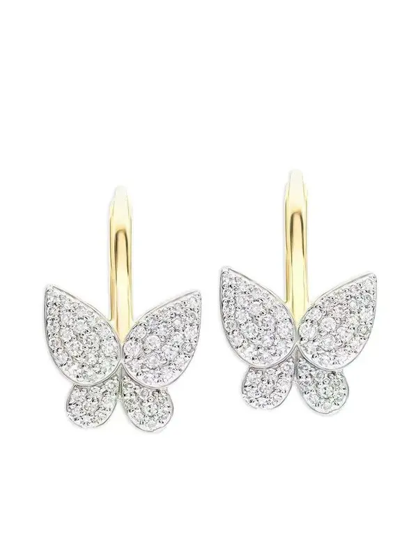 Phillips House 14k Yellow Petite Butterfly Diamond Earrings - Gold