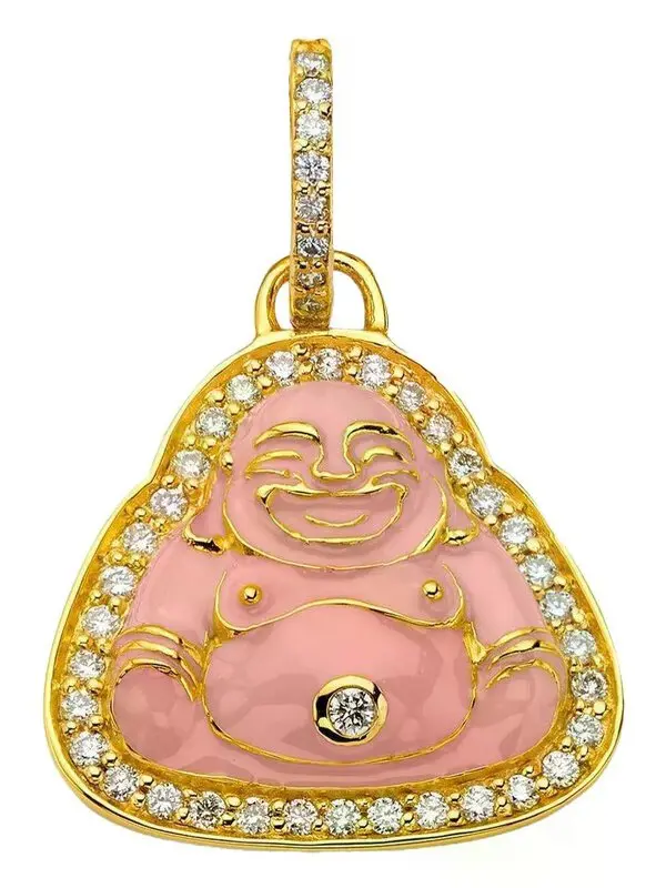 BUDDHA MAMA 20kt Gold Happy Buddha Pendant Necklace - Yellow
