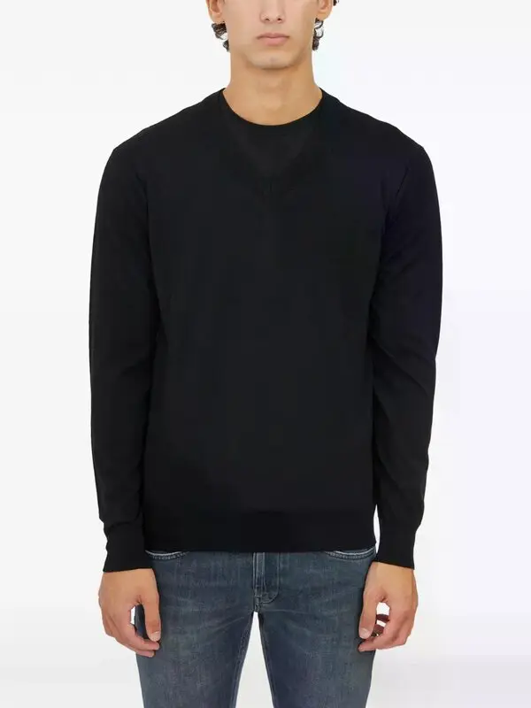 PAOLO PECORA V-neck Knitted Sweater