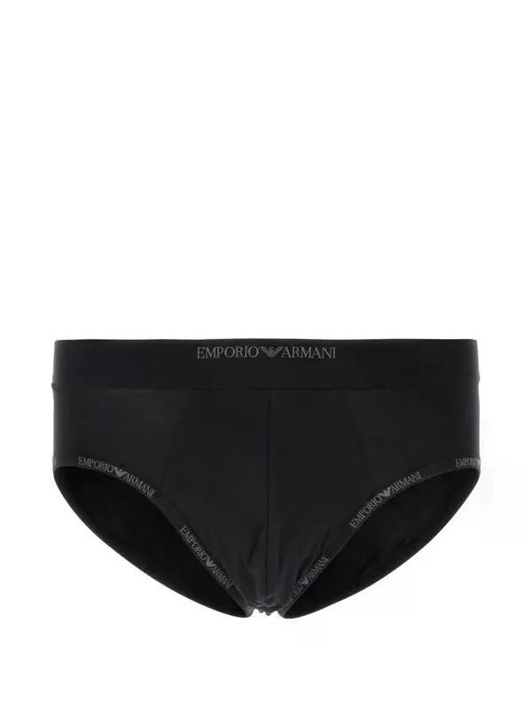 Emporio Armani Stretch Cotton Boxer - Black
