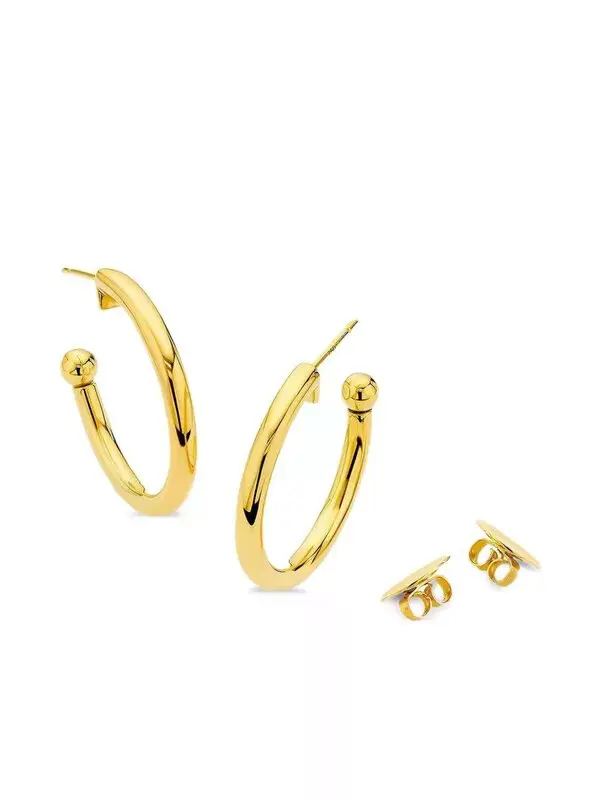 BUDDHA MAMA 18k Yellow Hollow Hoop Earrings - Gold