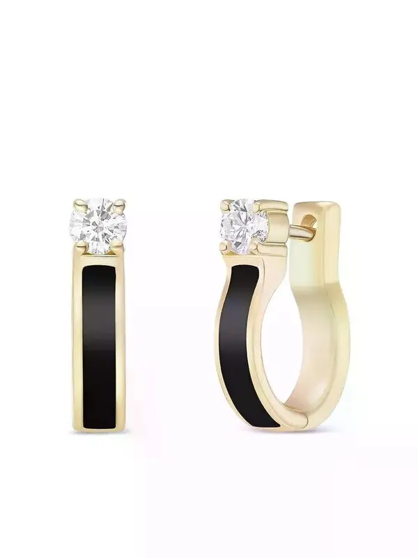 Melissa Kaye 18k Yellow Diamond Hoop Earrings - Gold