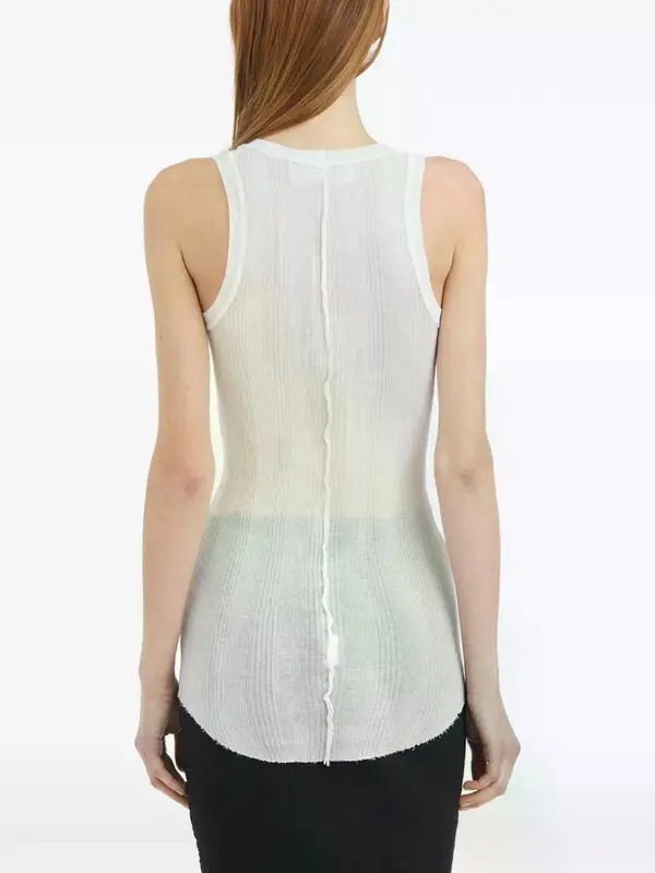 MARC LE BIHAN Raw-edge Ribbed Tank Top