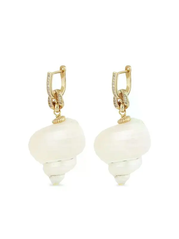 Gas Bijoux Shell Drop Earrings - Gold