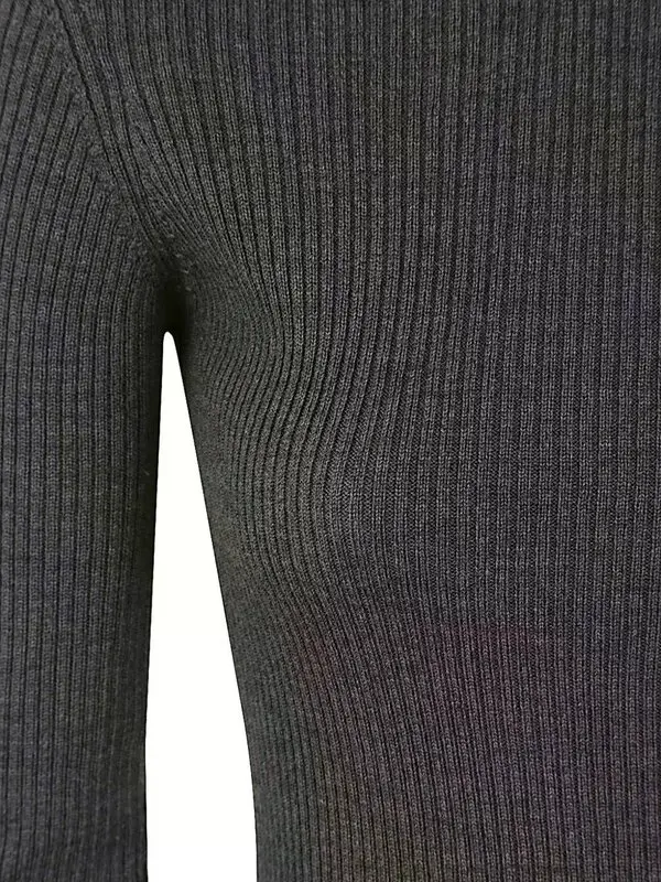 Wardrobe.NYC Ribbed Long-sleeve Maxi Dress