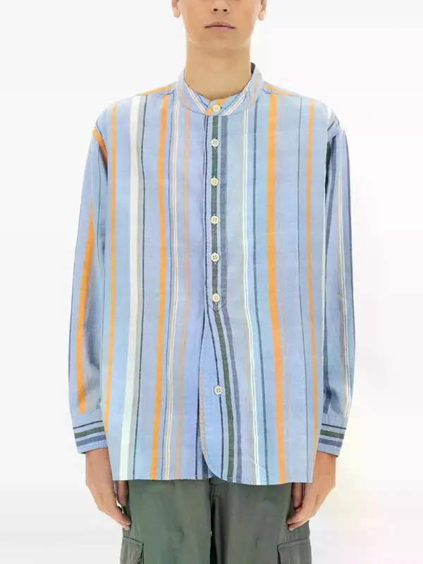 NIGEL CABOURN X Madras Striped Shirt