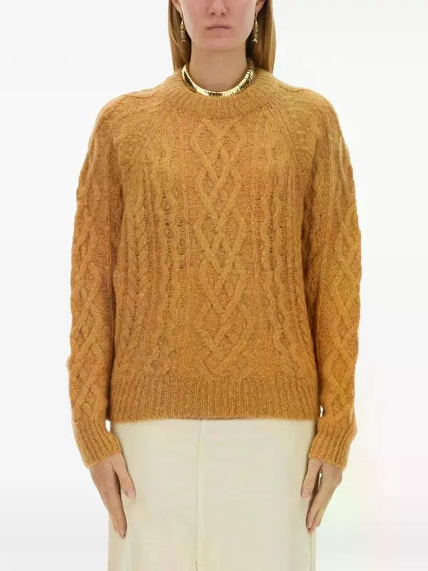 MARANT ETOILE Elka Cable-knit Sweater - Neutrals