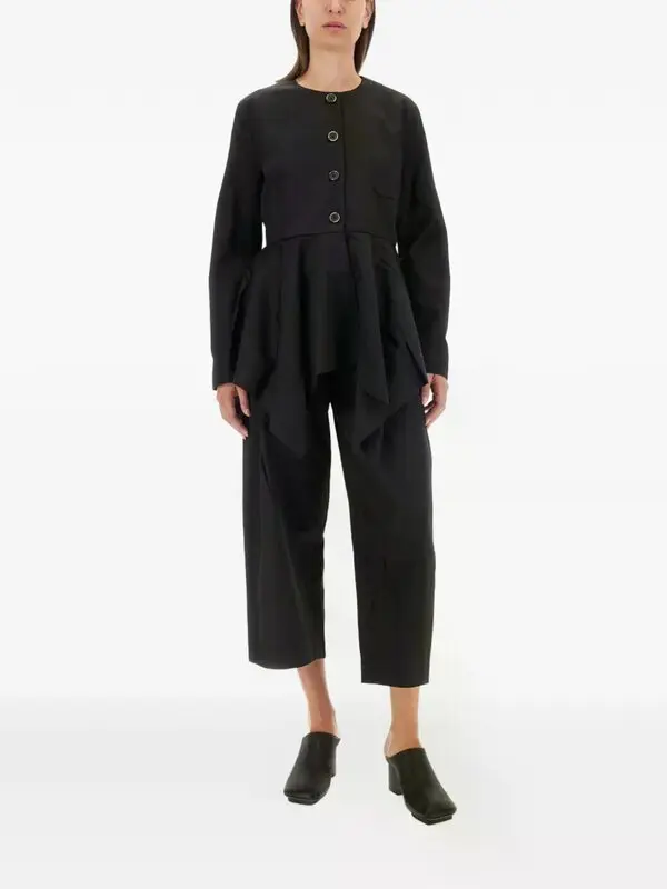 UMA WANG Koney Buttoned Peplum Shirt
