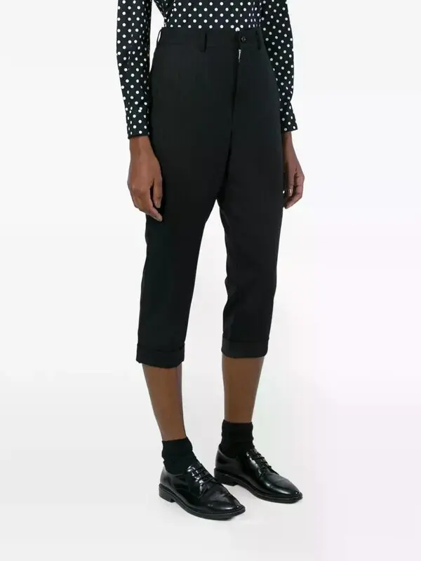 Comme Des Garçons Pinstripe Cropped Trousers
