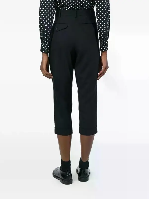 Comme Des Garçons Pinstripe Cropped Trousers
