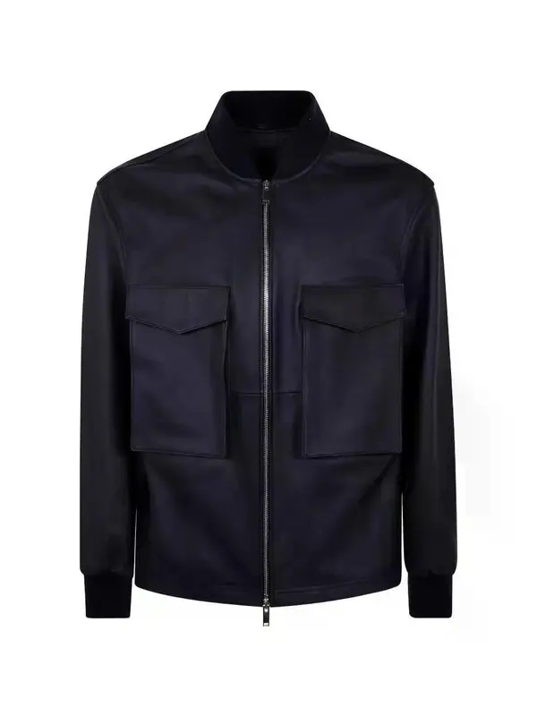 DESA 1972 Patch-pocket Leather Bomber Jacket