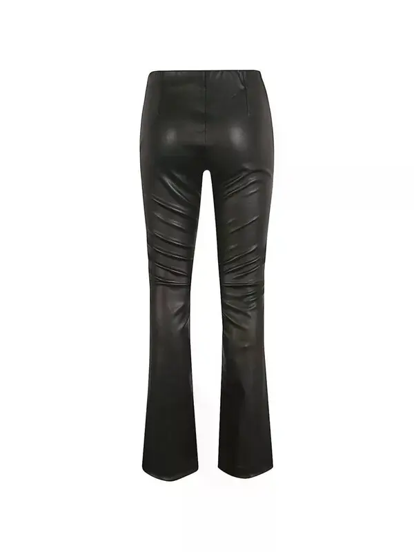 VIA MASINI 80 Flared Leather Trousers
