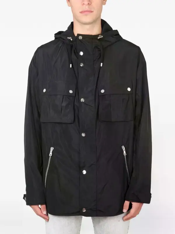Balmain Hooded Jacket With Chest Pockets