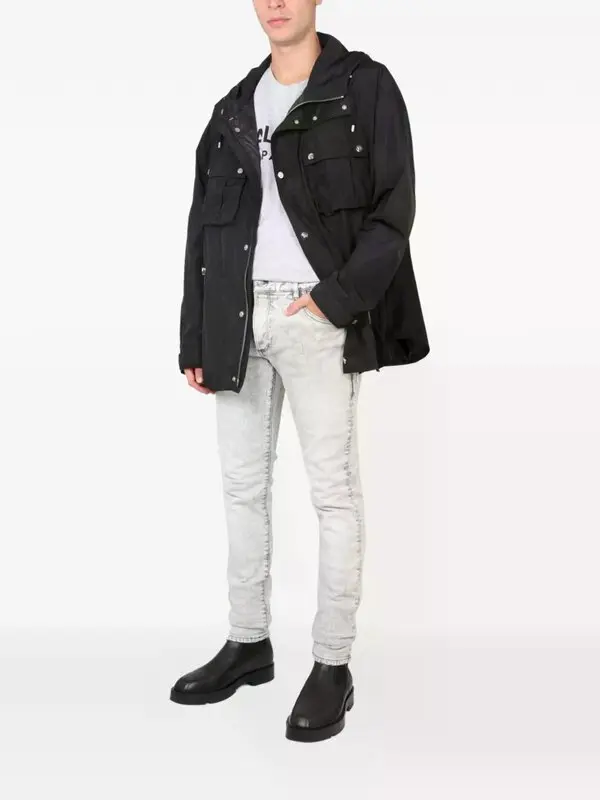 Balmain Hooded Jacket With Chest Pockets