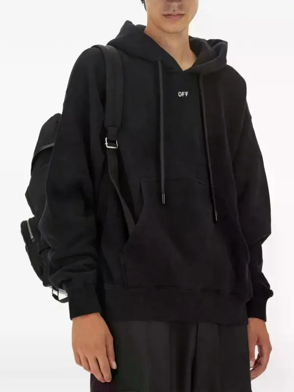 Off-White Logo-print Hoodie - Black