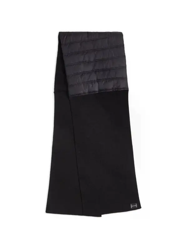 Hogan Quilted Knit Scarf - Black