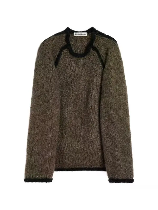 Our Legacy Contrasting-trim Sweater - Grey