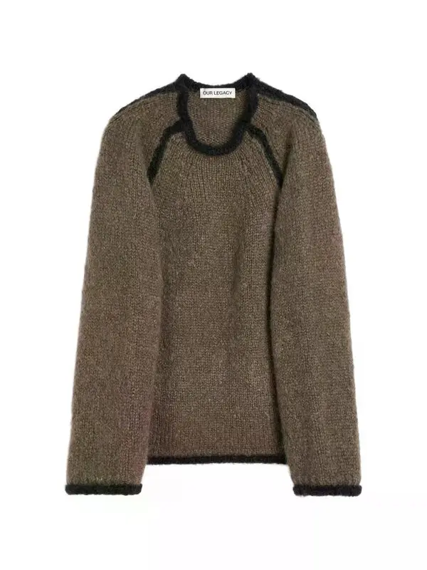 Our Legacy Contrasting-trim Sweater - Grey